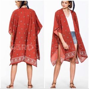 January Summer | Tops | Rust Print Kimono | Poshmark